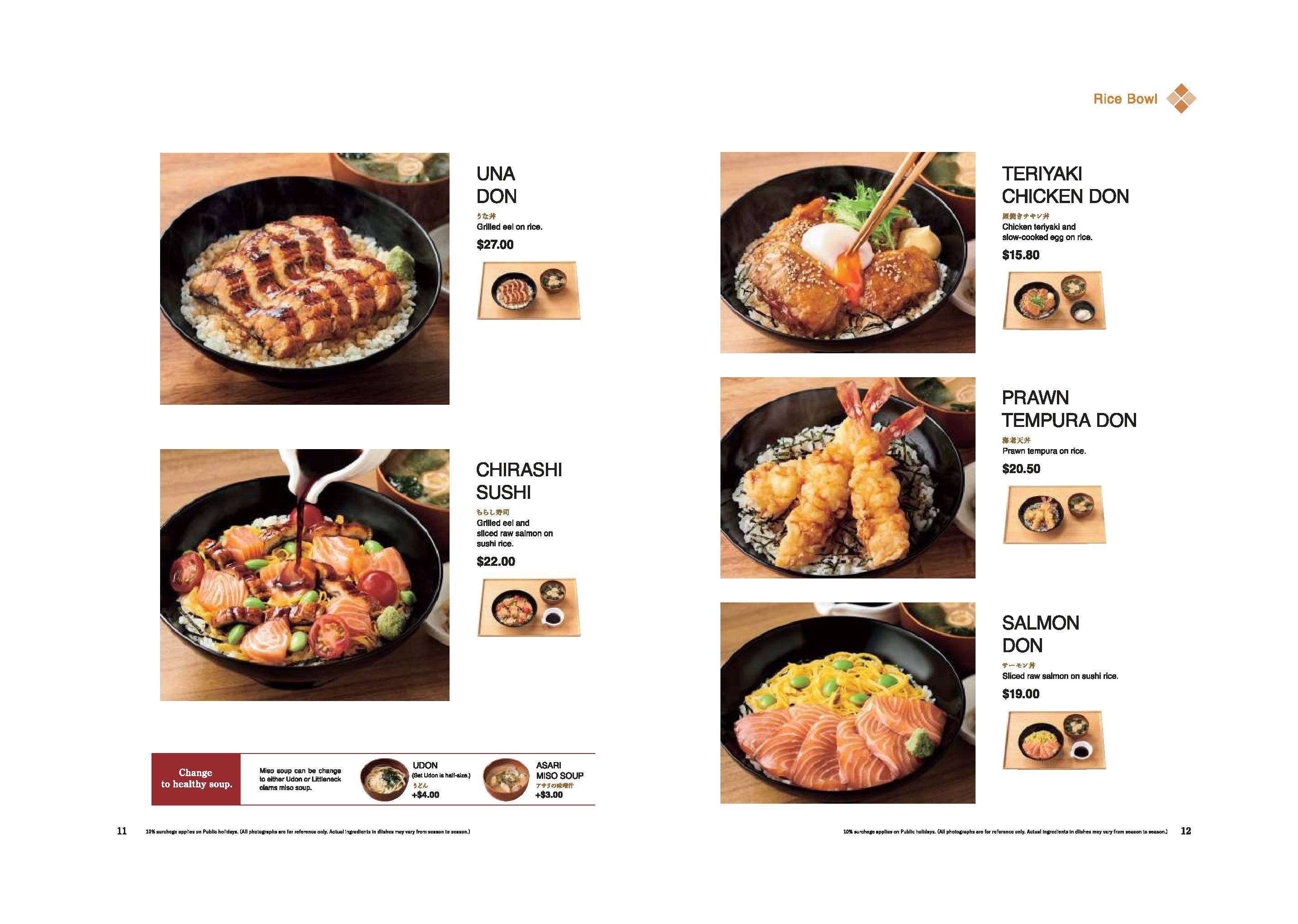 Menu at Yayoi Hurstville restaurant, Hurstville