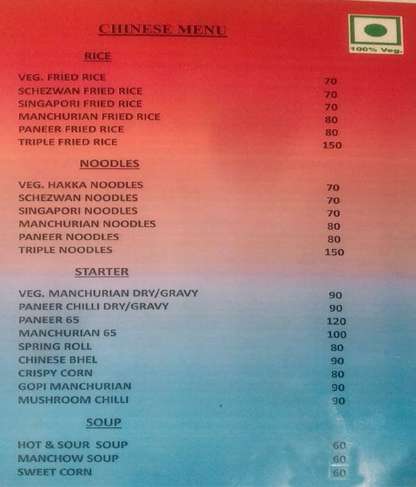 Menu of Junior & Senior Burger, Ambavadi, Ahmedabad