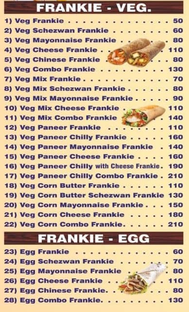 Menu of Akira Food Station, Borivali West, Mumbai