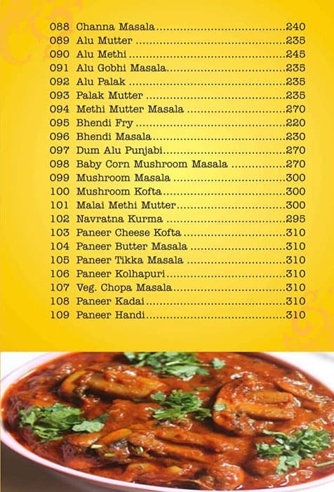 Menu at Achija, Navi Mumbai, achija veg restaurant