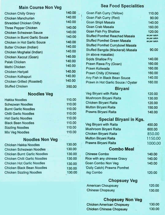Menu at The Curry Bowl, Mumbai, 84 A, 2, Kalina Village