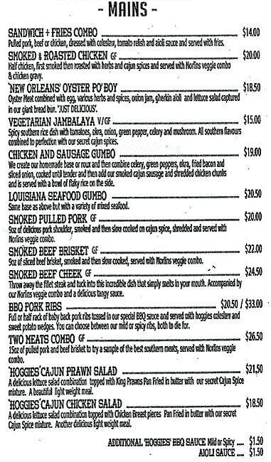 Menu at Hog Heaven 2 pub & bar, Auckland