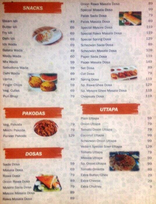 Vedant Pure Veg Menu, Menu for Vedant Pure Veg, Satara Road, Pune - Zomato
