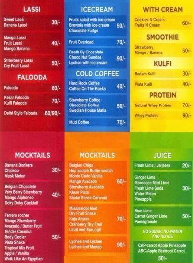 Lassi Shop Menu, Menu for Lassi Shop, Cunningham Road, Bangalore - Zomato
