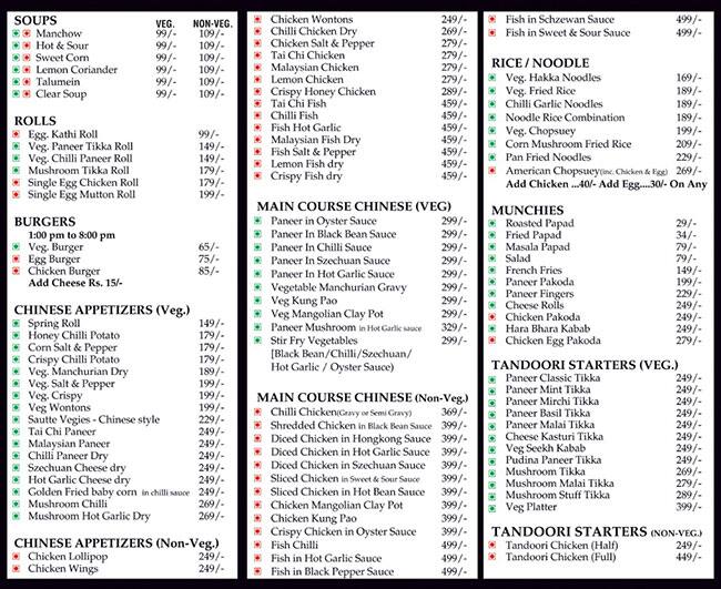 Menu at Midnight Munchies, Amritsar, 59