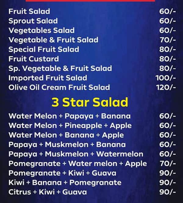 Menu of Fruit Salad And Beverage Zone, Tatibandh, Raipur