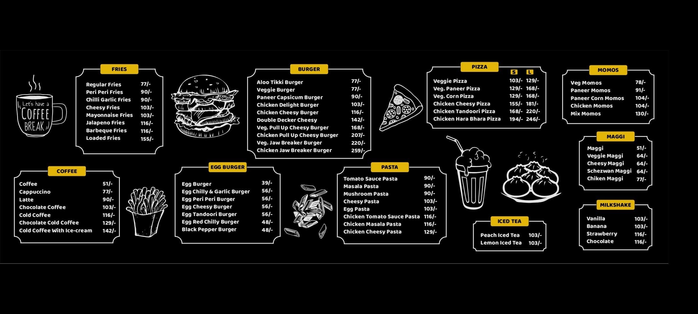 Menu of Cafe Corner Foodies, Vasai, Mumbai