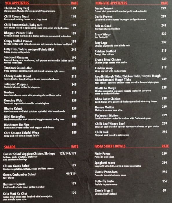 Menu at Mandrake - Roofbar & Kitchen, Bengaluru