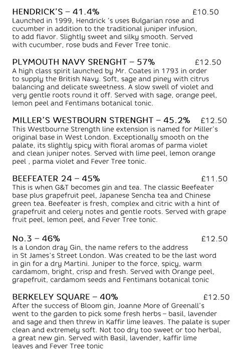 Carta de maze Restaurant, Londres, 10 Grosvenor Sq