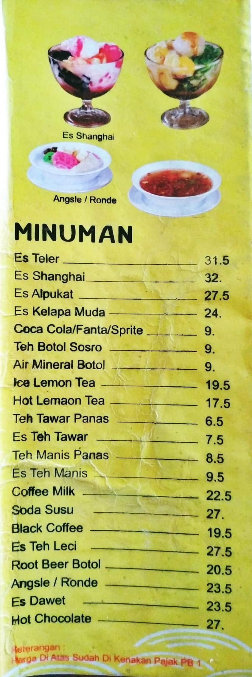 Menu at Hot CMM Cwie Mie Malang restaurant, Depok