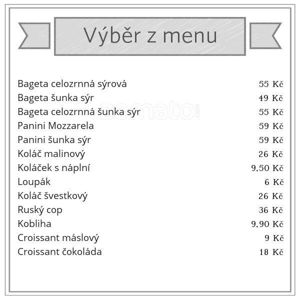 Menu at Sweet & Salty cafe, Prague, Komunardů 1128/53