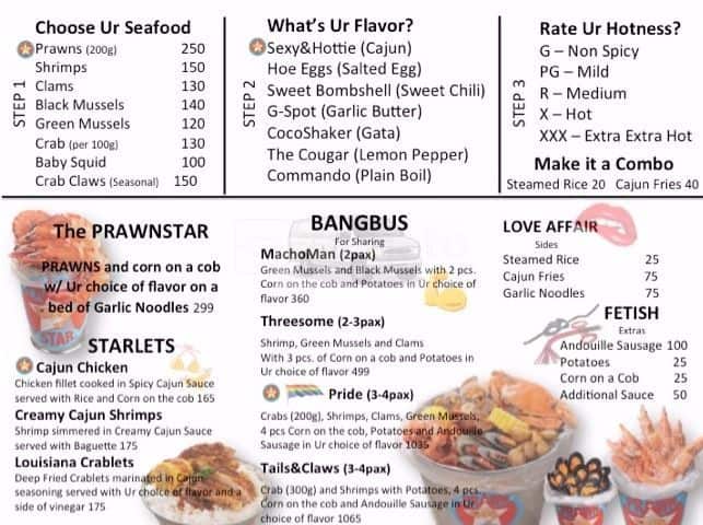 Prawn Star Menu, Menu for Prawn Star, Loyola Heights, Quezon City ...
