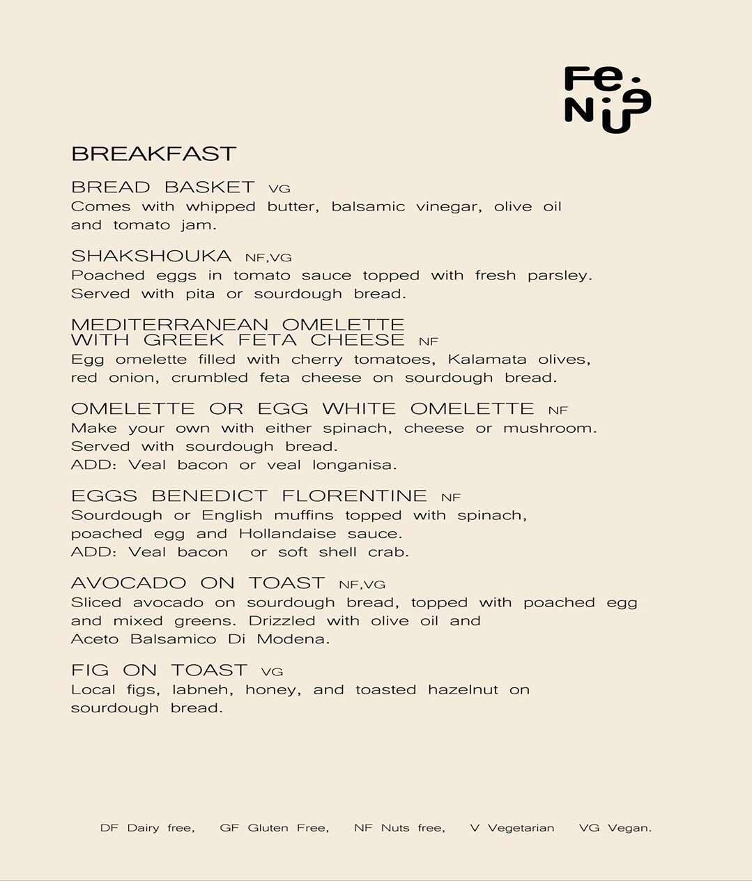 Menu of Fen cafe, Maysaloon, Sharjah