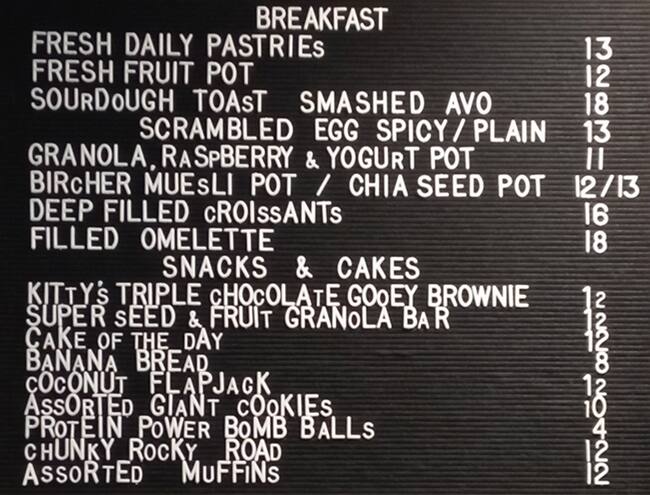 Menu of Kitty's Cafe, Dubai Knowledge Park, Dubai