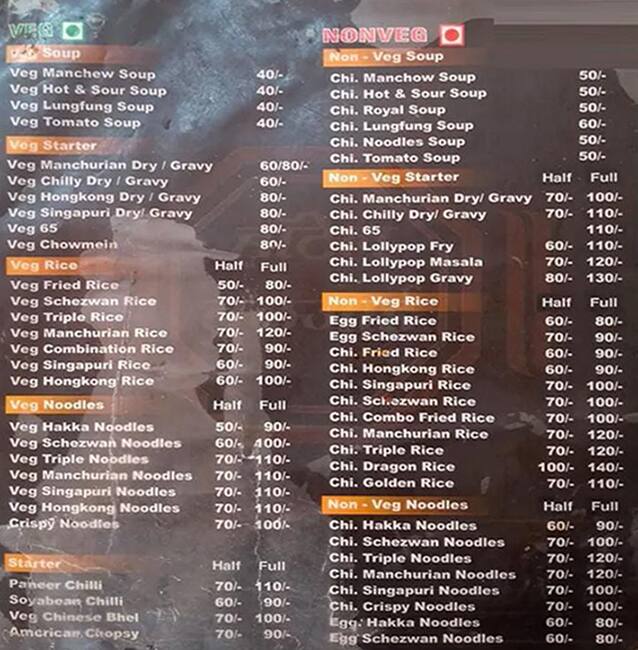Menu of Chinese Box Veg Non Veg, Kothrud, Pune