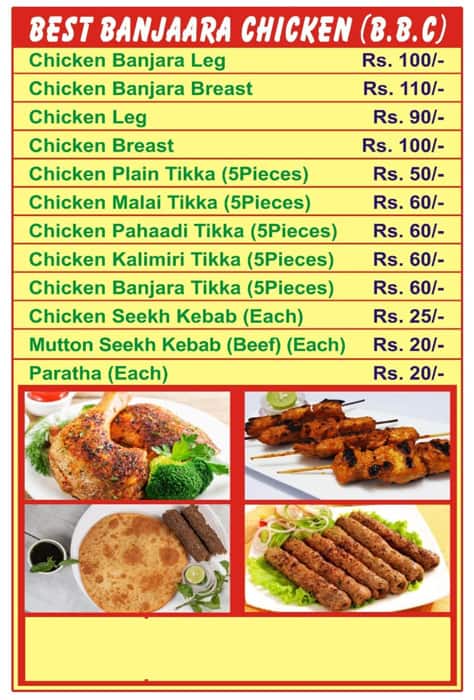 Menu of Best Banjaara Chicken, Mazgaon, Mumbai