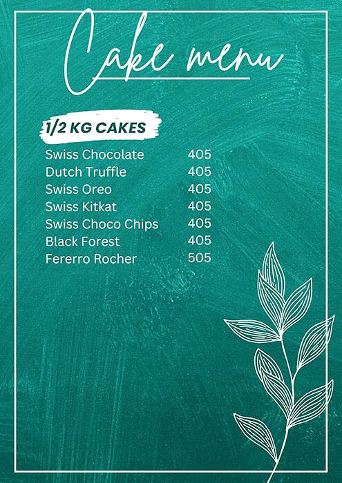 Menu of Cake O' Clock, Kandivali West, Mumbai
