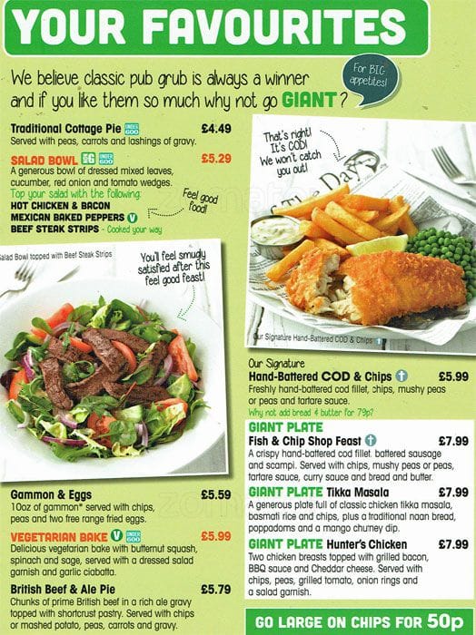 Menu at The Hendon pub & bar, London, 377 Hendon Way