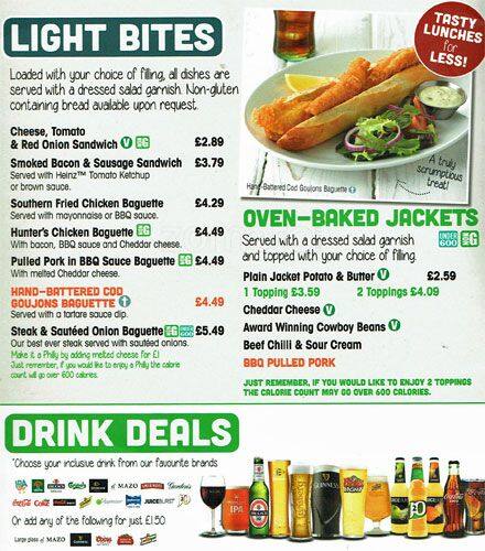 Menu at The Hendon pub & bar, London, 377 Hendon Way