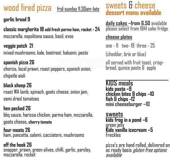 Menu at Rose & Crown Hotel restaurant, Guildford