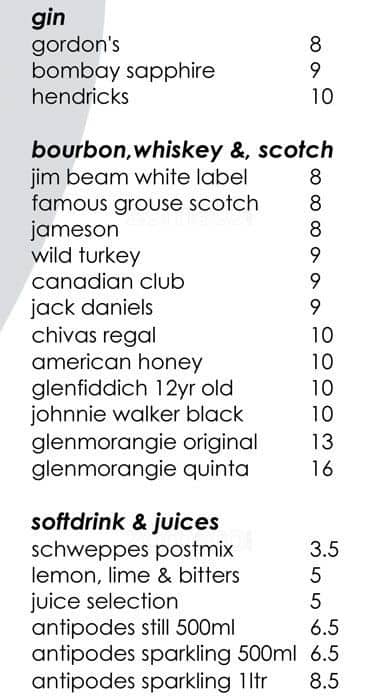 Menu at Rose & Crown Hotel restaurant, Guildford