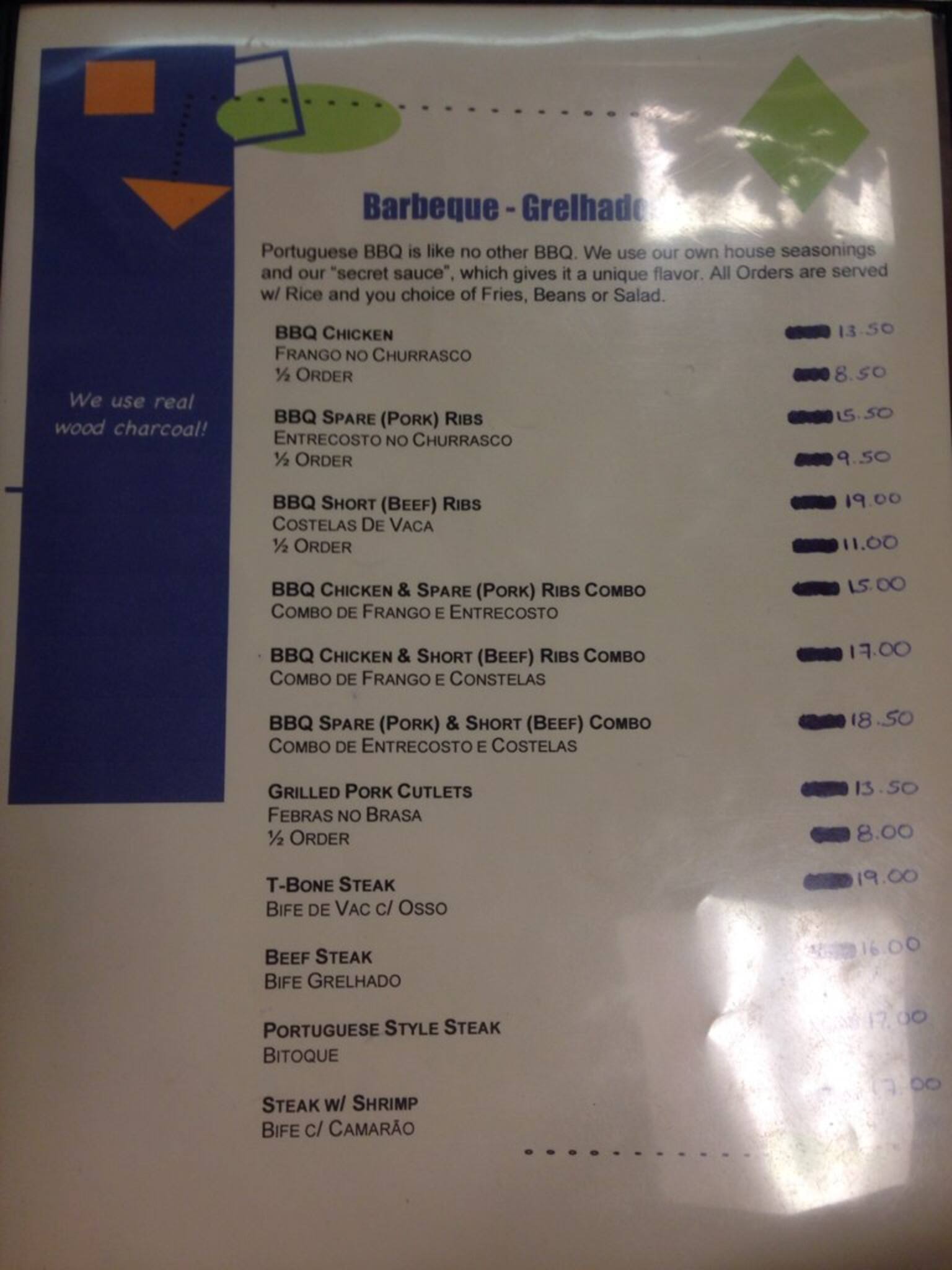 Menu at Hamilton Barbecue And Restaurant, New Brunswick