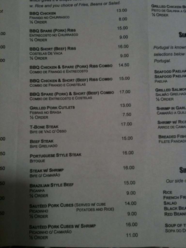 Menu at Hamilton Barbecue And Restaurant, New Brunswick