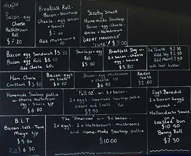 Menu at Quartz Cafe, Morphett Vale