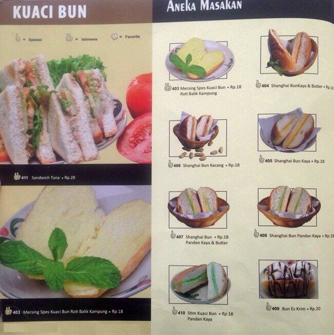 Menu at Bangi Kopitiam cafe, Jakarta, Harco Mangga Dua Plaza