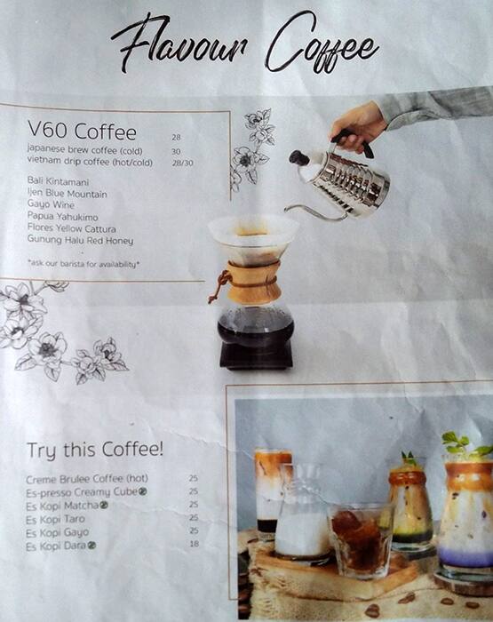 Carta de The Teras Dara Restaurant & Lounge, Bogor