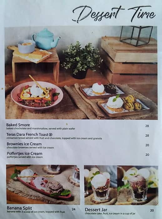Carta de The Teras Dara Restaurant & Lounge, Bogor