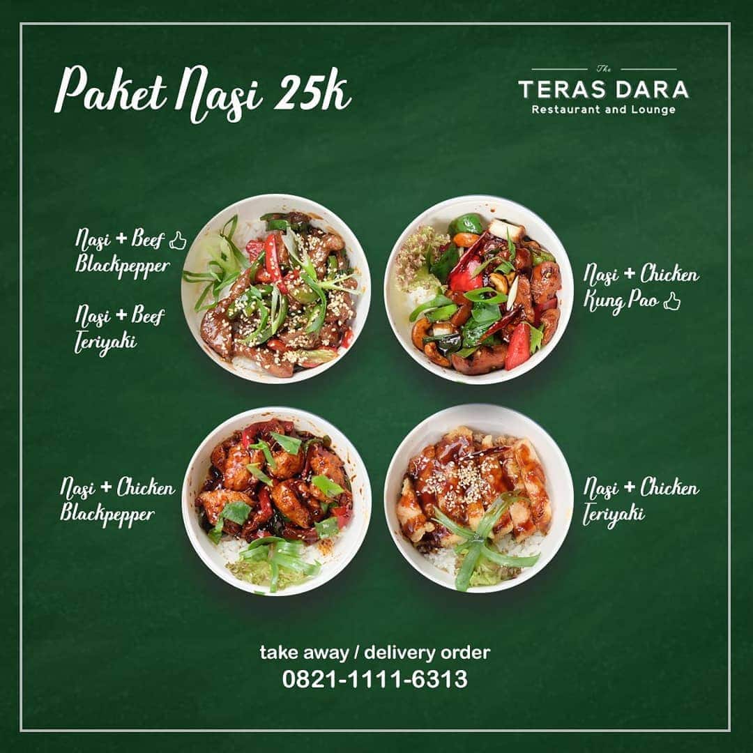 Menu at The Teras Dara restaurant, Bogor