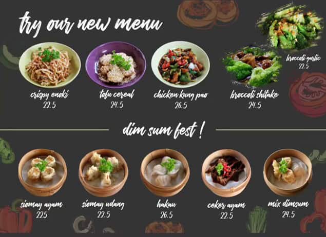 Menu at The Teras Dara restaurant, Bogor