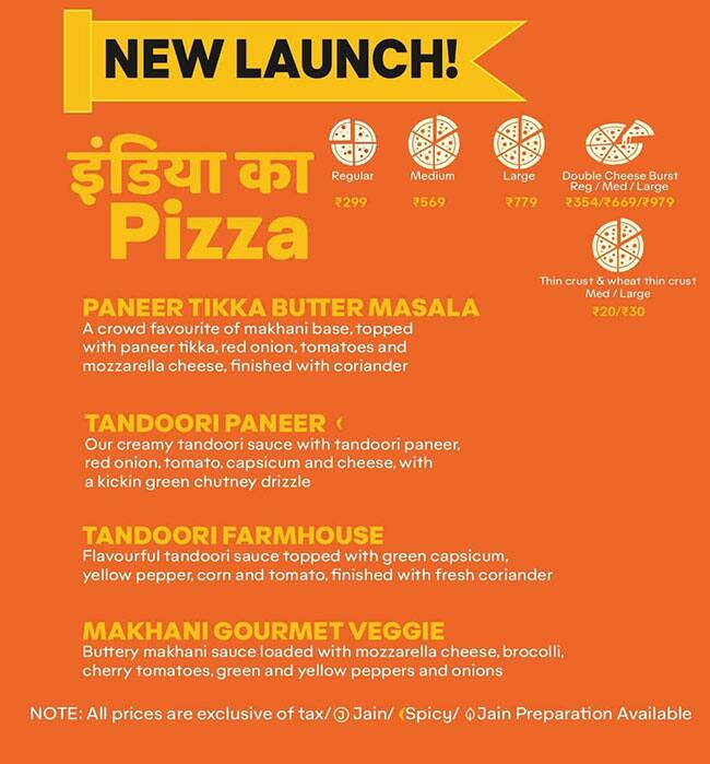 Menu of Cheelizza - India Ka Pizza, Boisar, Mumbai