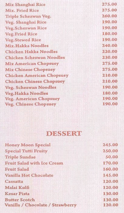 Menu at Sundeep Restaurant, Mumbai, 1st Floor Rangwala Building Railway ...