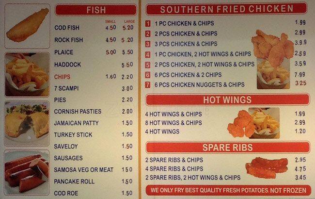 Menu at Taste More restaurant, London, 5 Stockwell Rd