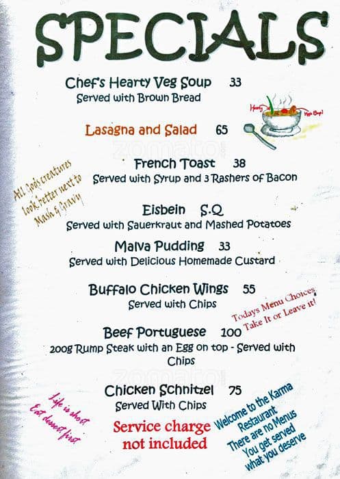 Menu at Something Els Eatery and Botanical Bar, Rooi-Els