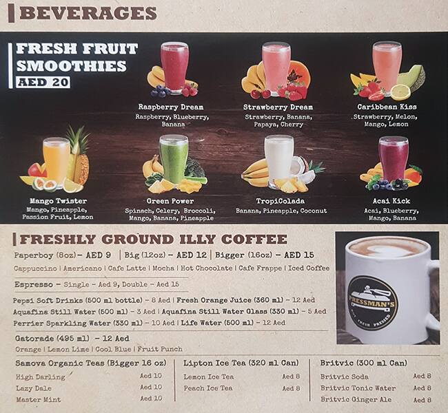 Menu at Pressman's Pressed Sandwich - DSO restaurant, Dubai, Headquarter 1