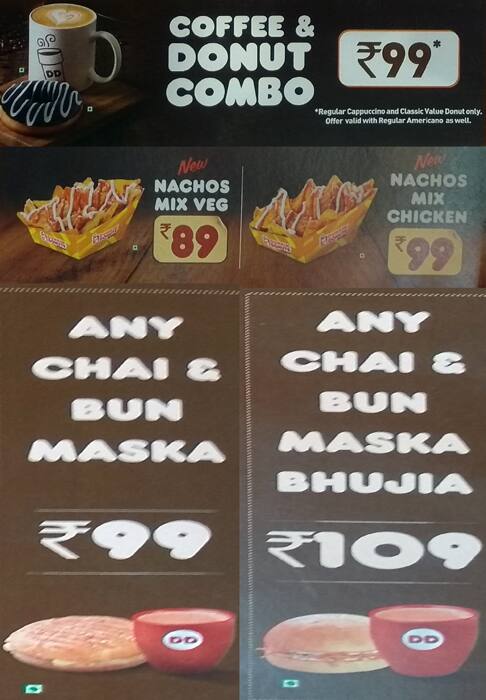 Menu at Dunkin' - Donuts & Coffee, Bengaluru, Unit G11