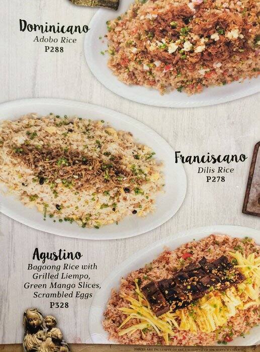 Menu at Dekada, Quezon City, Upper Ground Floor