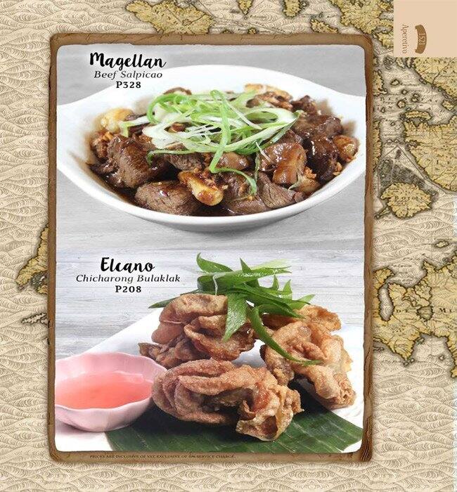 Menu at Dekada, Historic Filipino Cuisine restaurant, Makati