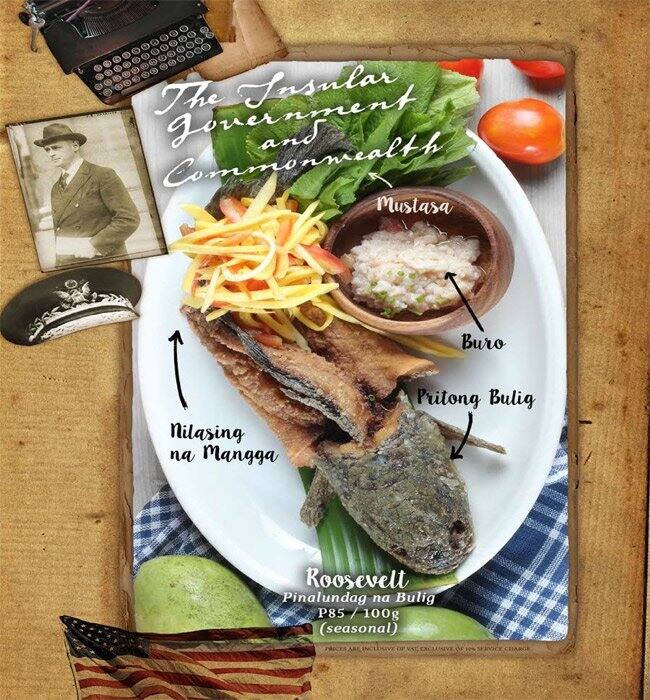 Menu at Dekada, Historic Filipino Cuisine restaurant, Makati