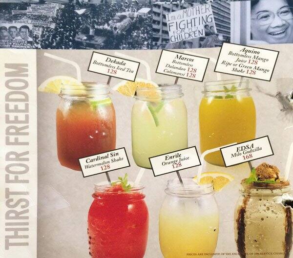 Menu at Dekada, Quezon City, Upper Ground Floor