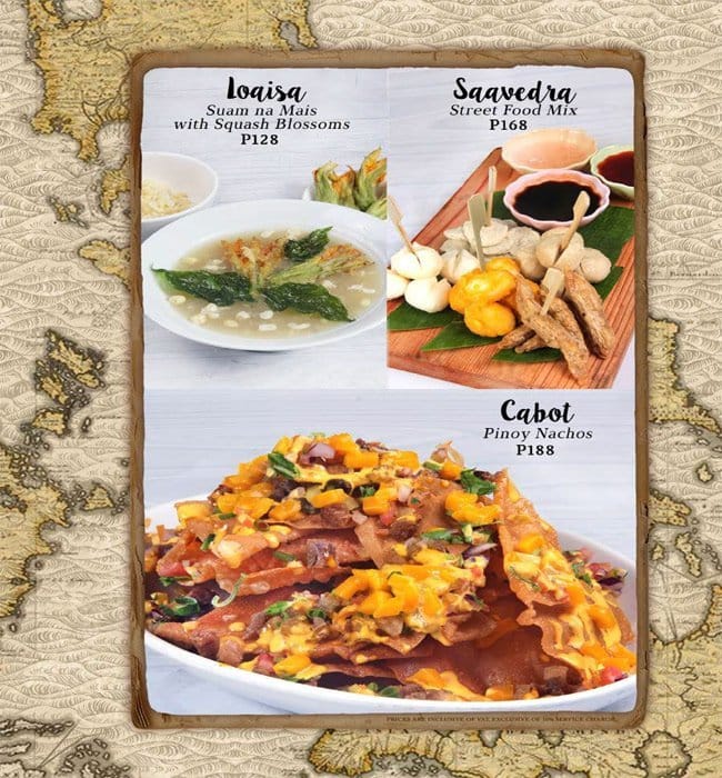 Menu at Dekada, Historic Filipino Cuisine restaurant, Makati