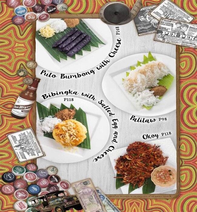Menu at Dekada, Historic Filipino Cuisine restaurant, Makati