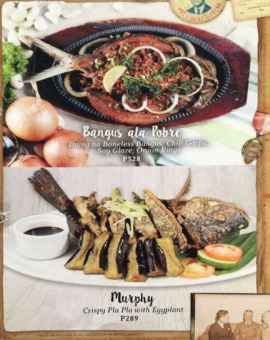 Menu at Dekada, Quezon City, Upper Ground Floor