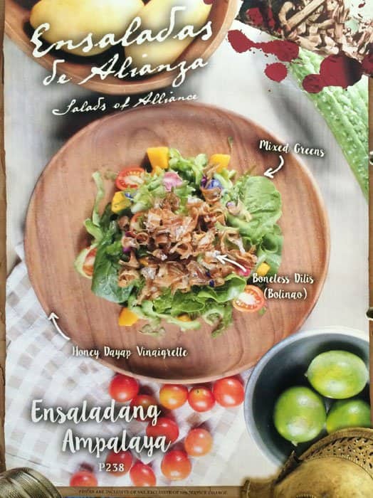 Menu at Dekada, Quezon City, Upper Ground Floor