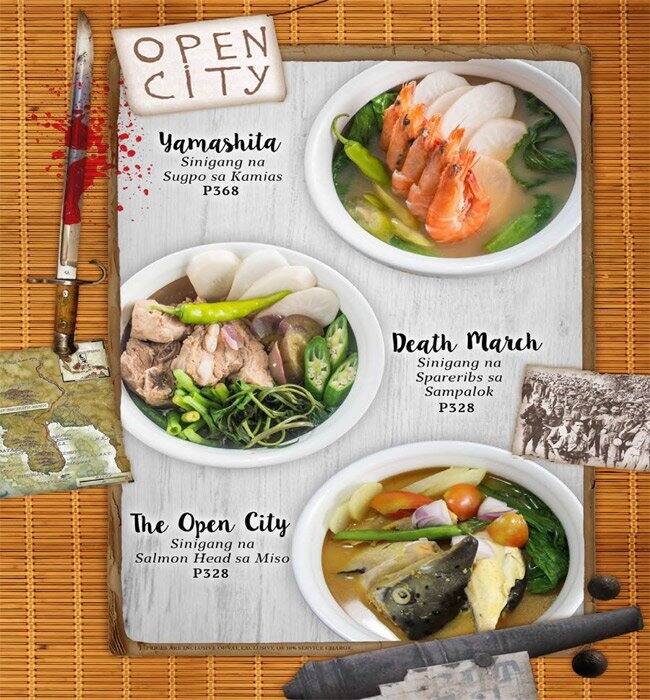 Menu at Dekada, Historic Filipino Cuisine restaurant, Makati