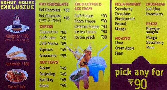 Donut House Menu, Menu for Donut House, Egmore, Chennai - Zomato