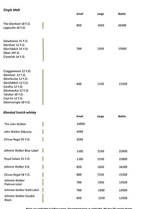 Menu at Sultan - Radisson Blu Kaushambi Delhi NCR, Ghaziabad